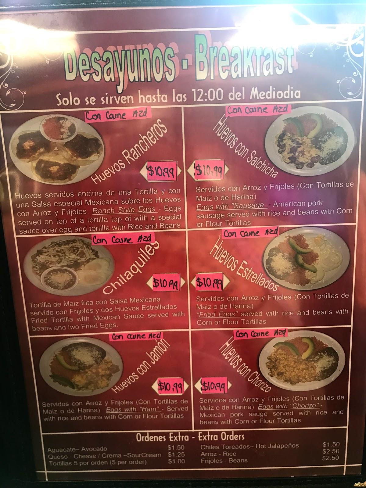 Menu at El Limon Mexican Restaurant, Baton Rouge