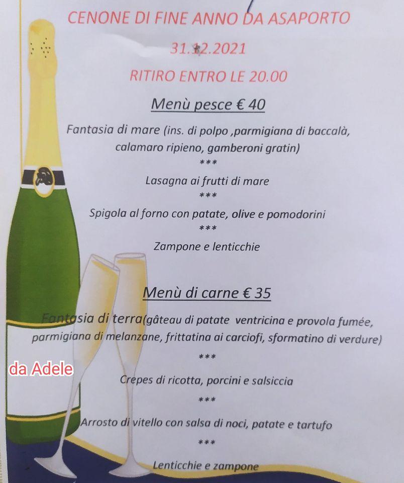 Menu at Ristorante Da Adele, Termoli