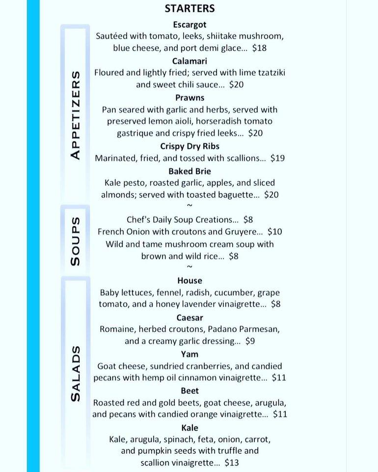 Menu at The Gates On Roblin restaurant, Winnipeg, Roblin Blvd