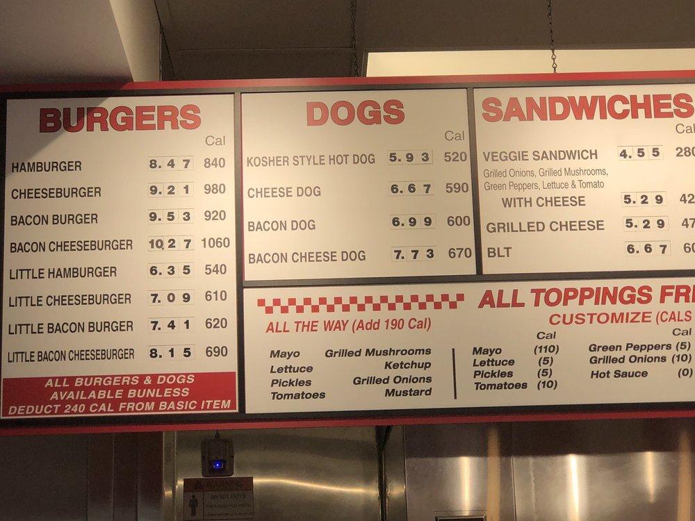 Carta de comida rápida Five Guys, South Lake Tahoe, B Lake Tahoe Blvd