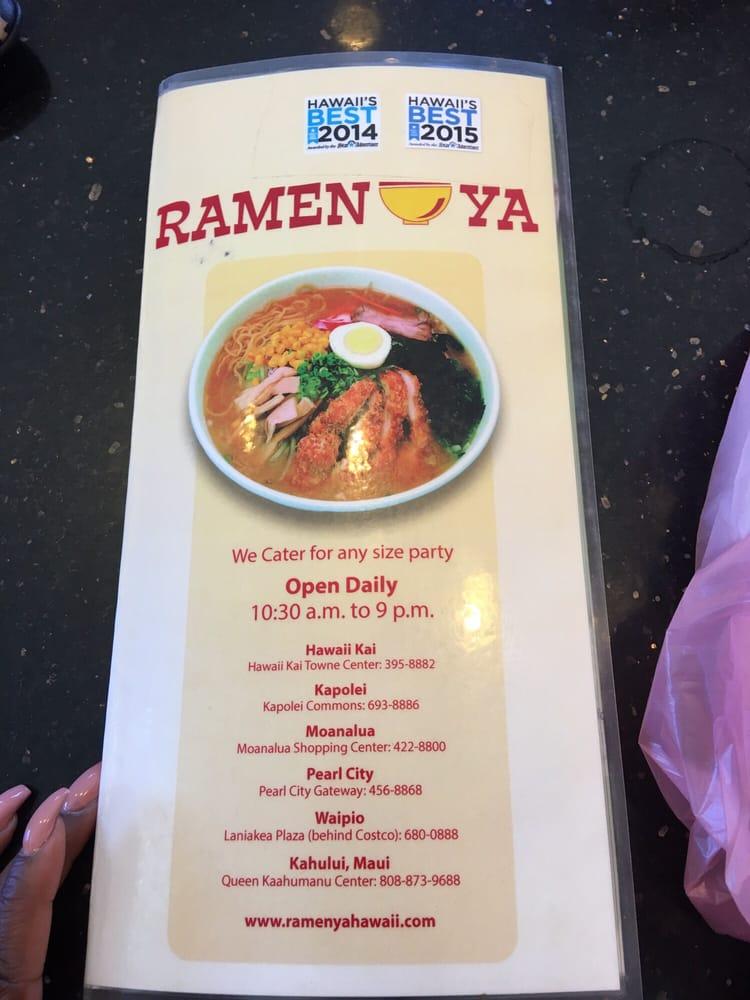 Menu at Ramen Ya Pearl City restaurant, Pearl City, Kuala St