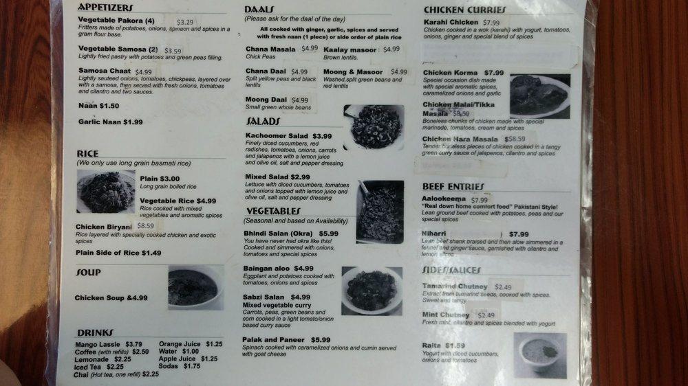 Menu at ZAIQA Restaraunt restaurant, Lawton, NW Cache Rd