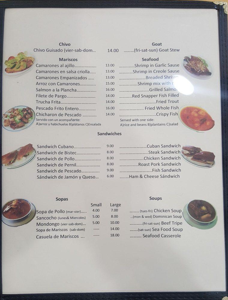 Menu at Ambar Restaurant, Sleepy Hollow