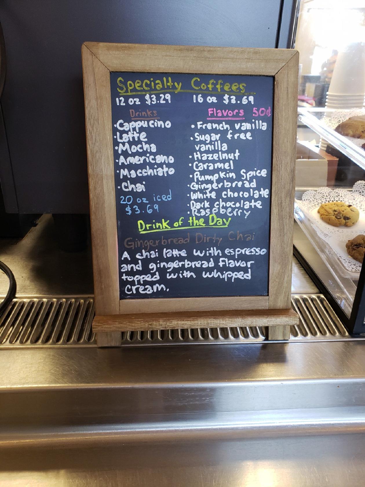Menu at Capitol Cafe, Denver