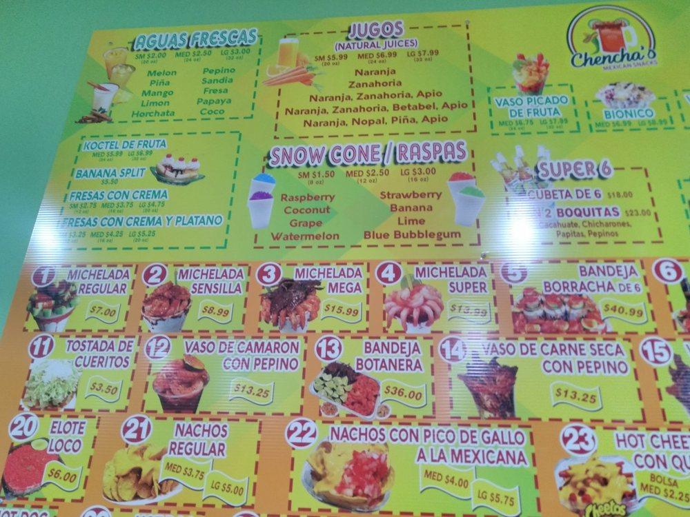 Menu at Chencha’s Taqueria & Pupuseria pub & bar, Houston