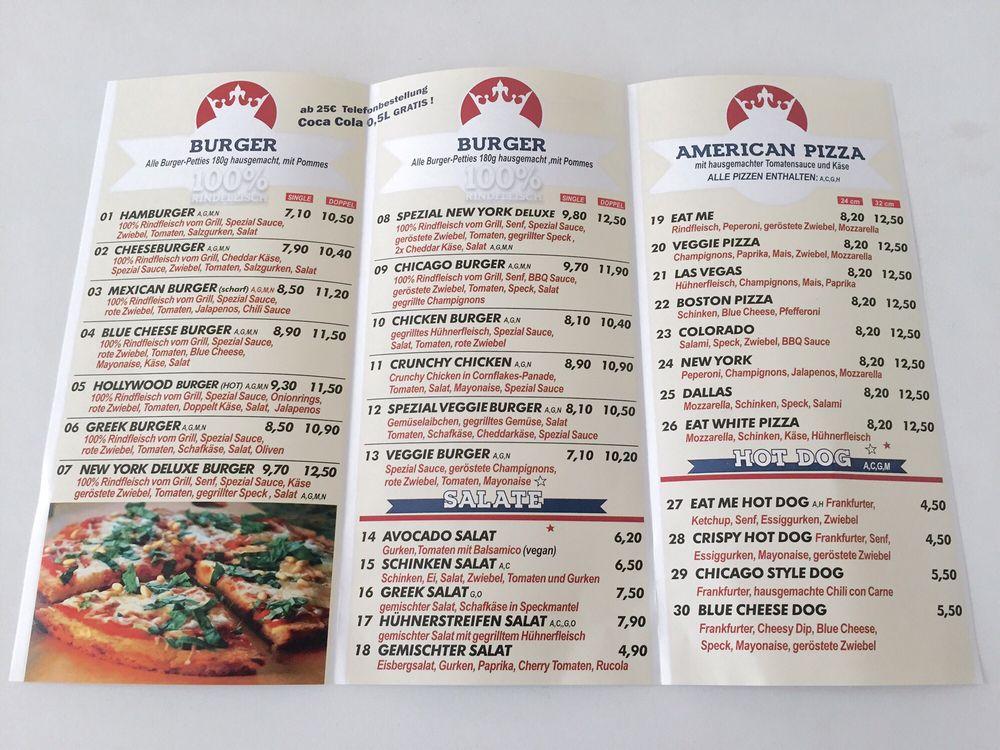 Menu at Eat me too restaurant, Vienna, Spengergasse 22/1