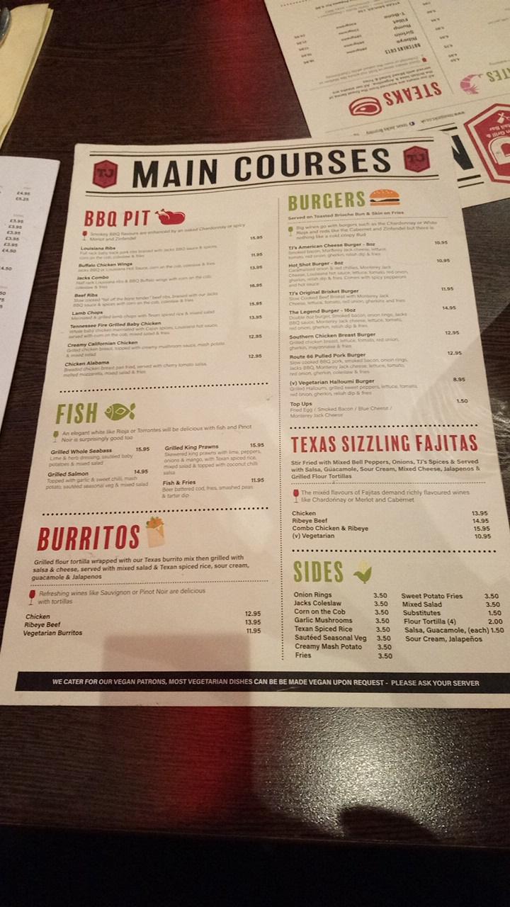 Menu at Texas Jacks pub & bar, Bromley