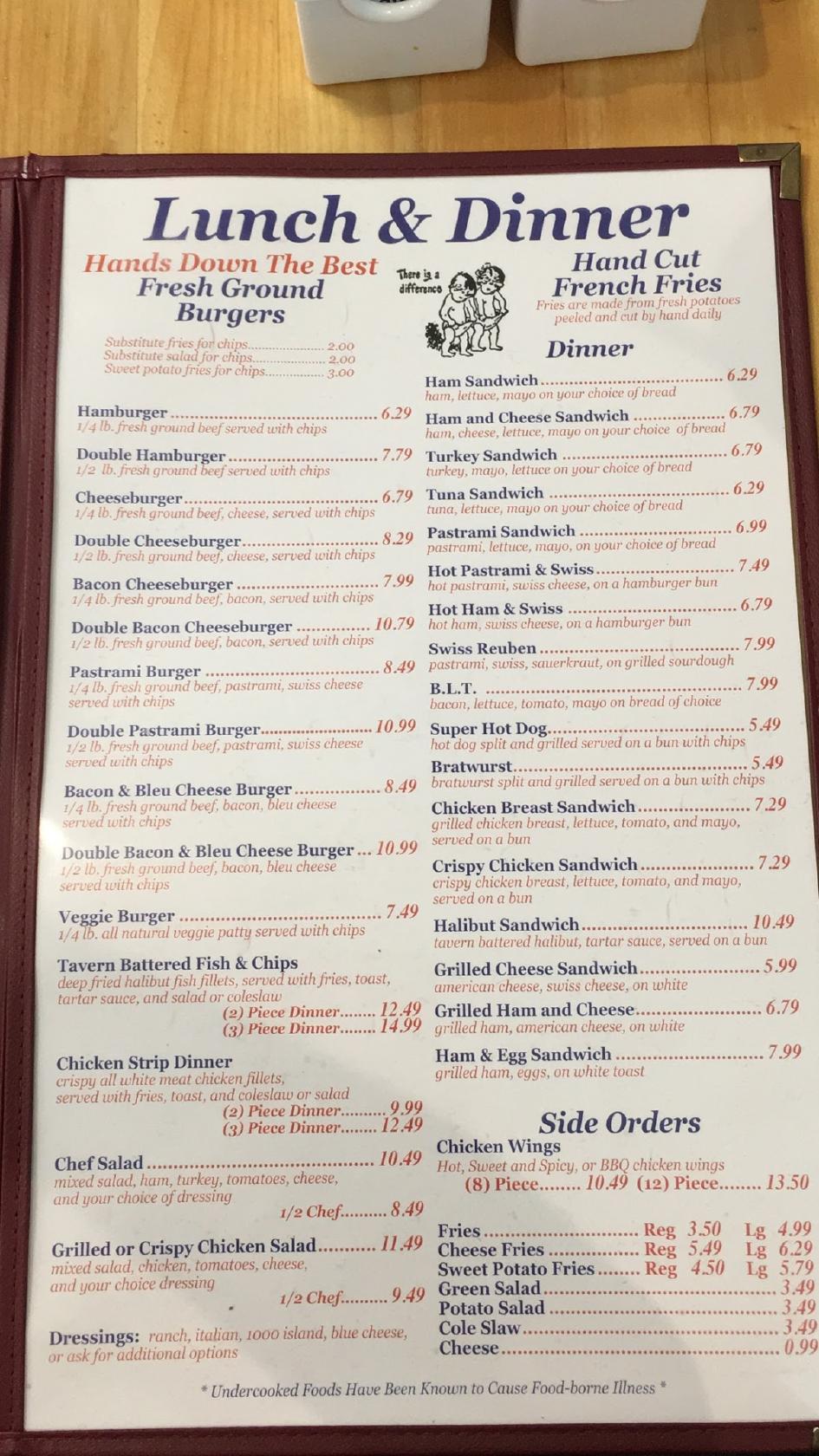 Menu at Wasatch Golf Cafe, Midway, 975 Golf Course Dr