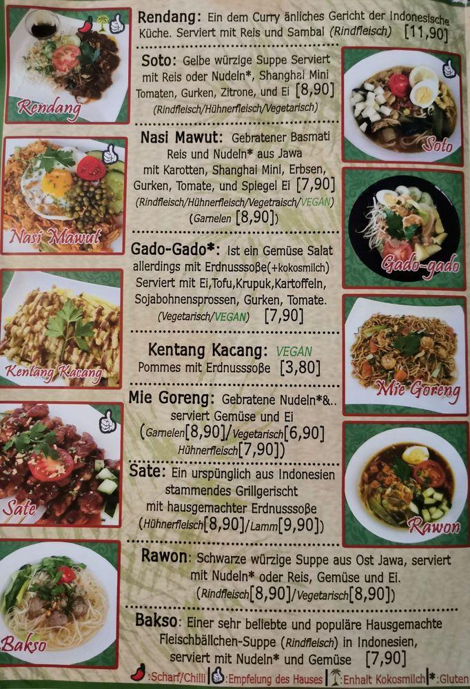 Speisekarte von Wayang Indonesische Spezialitäten restaurant, Frankfurt ...