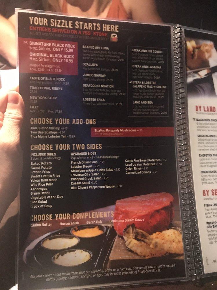 Menu at Black Rock Bar & Grill, Brandon