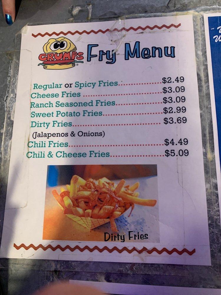Menu at Grumps Burgers pub & bar, Abilene