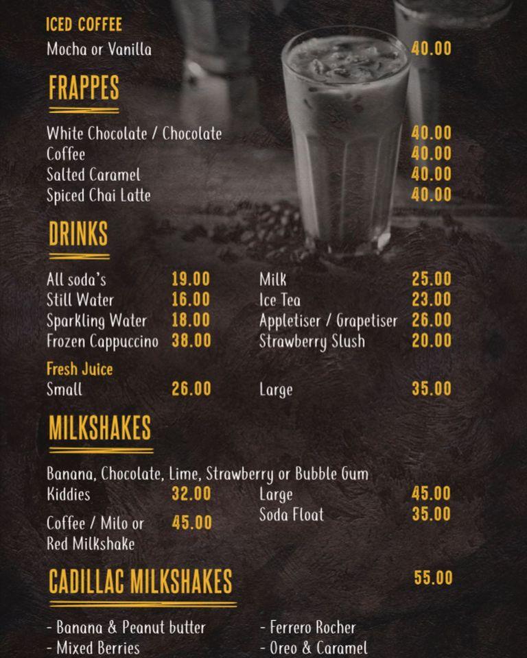 Menu at 2Moro's eat & drink Bistro cafe, Pretoria