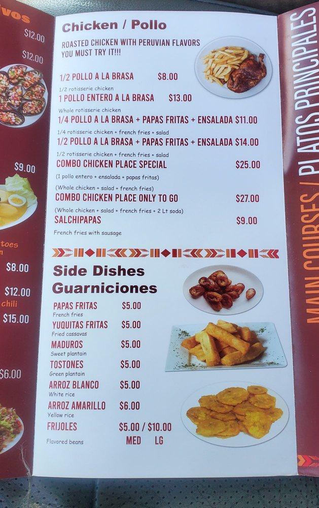 Menu at Chicken Place restaurant, Medford, NY-112