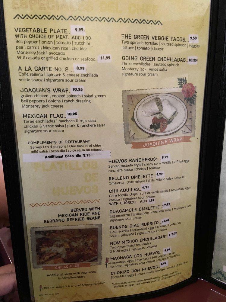 Menu at Casa Serrano Los Arteaga pub & bar, Lake Havasu City