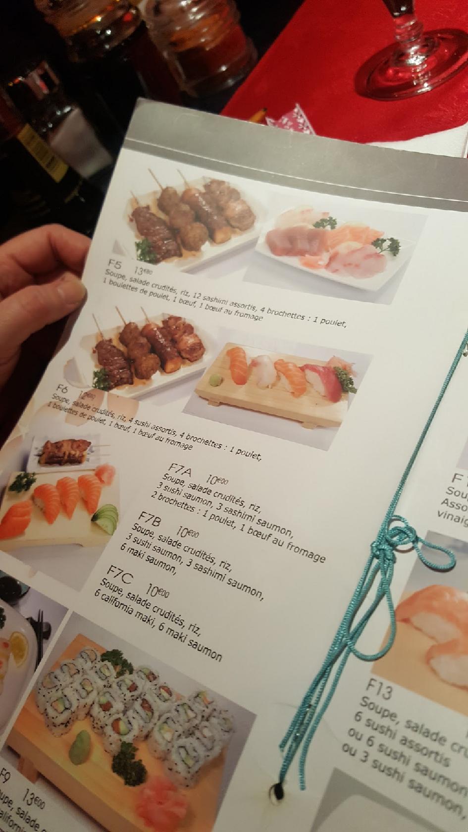 Menu at Nagano restaurant, Le Pré-Saint-Gervais