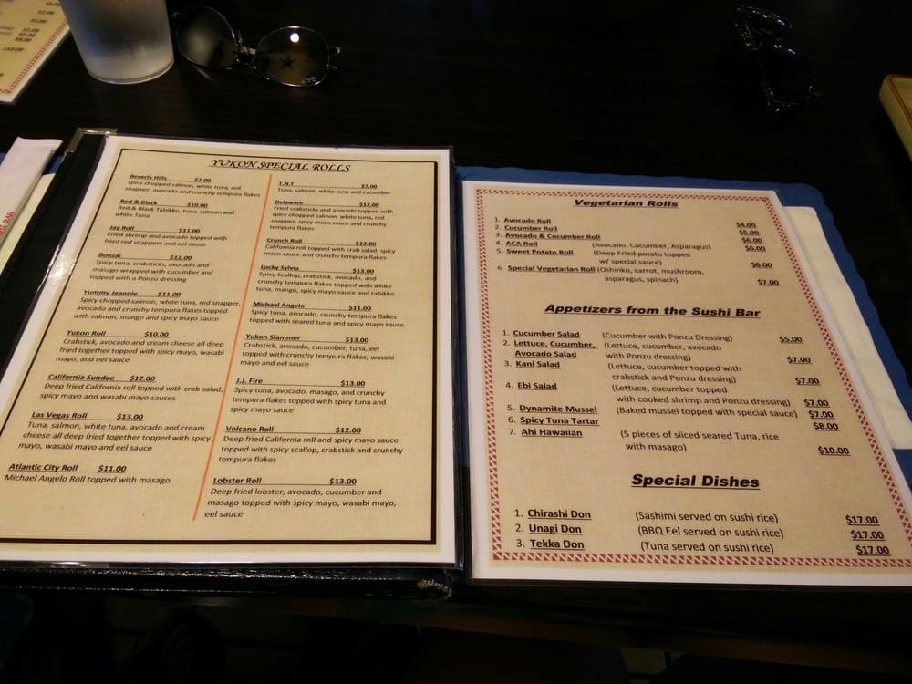 Menu at Yukon Korean BBQ & Sushi Bar, Dover