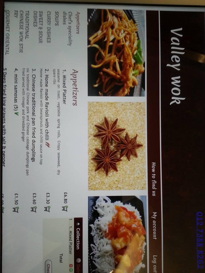 Menu at valley wok fast food, Brighton, 104 Valley Rd