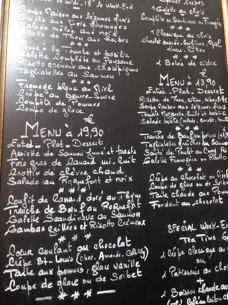 Menu at Cafe Med, Paris, 77 Rue Saint-Louis en l'Île