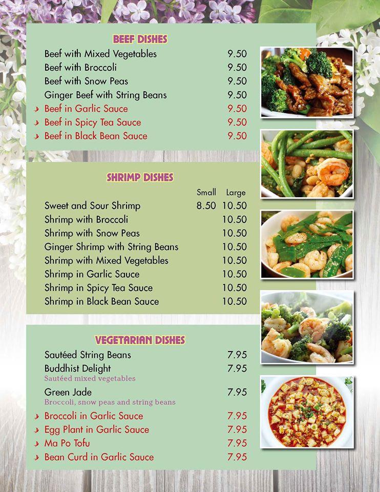 Menu at Lilac Blossom restaurant, Albany