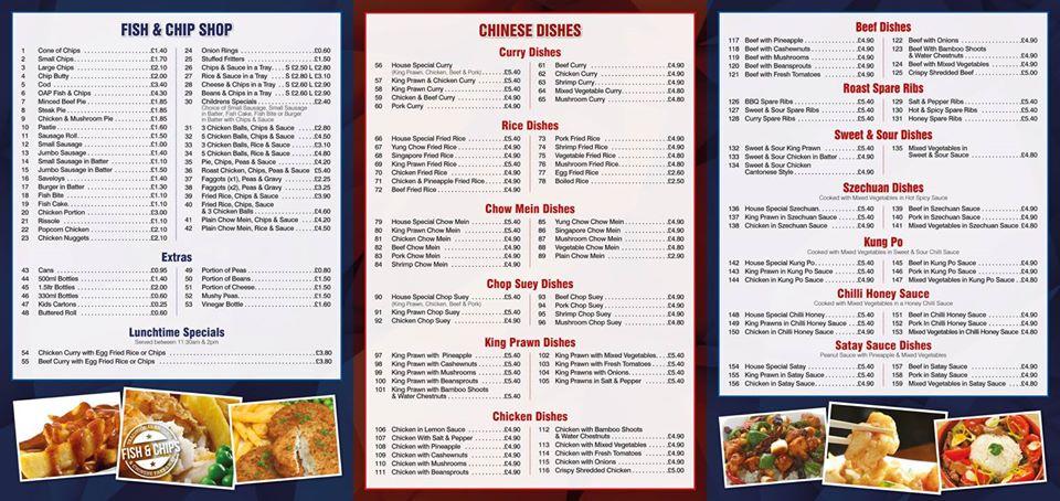 Menu at The Avenue Fish Bar, Blackwood