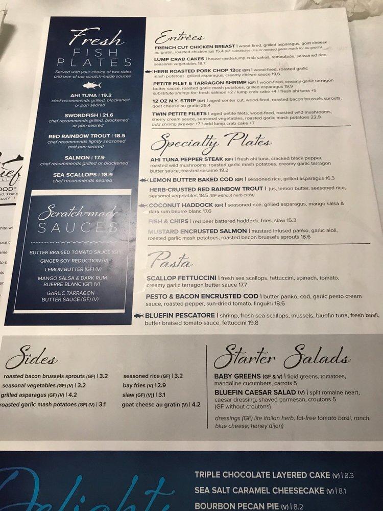 Menu at Bluefin Grill & Bar, The Villages