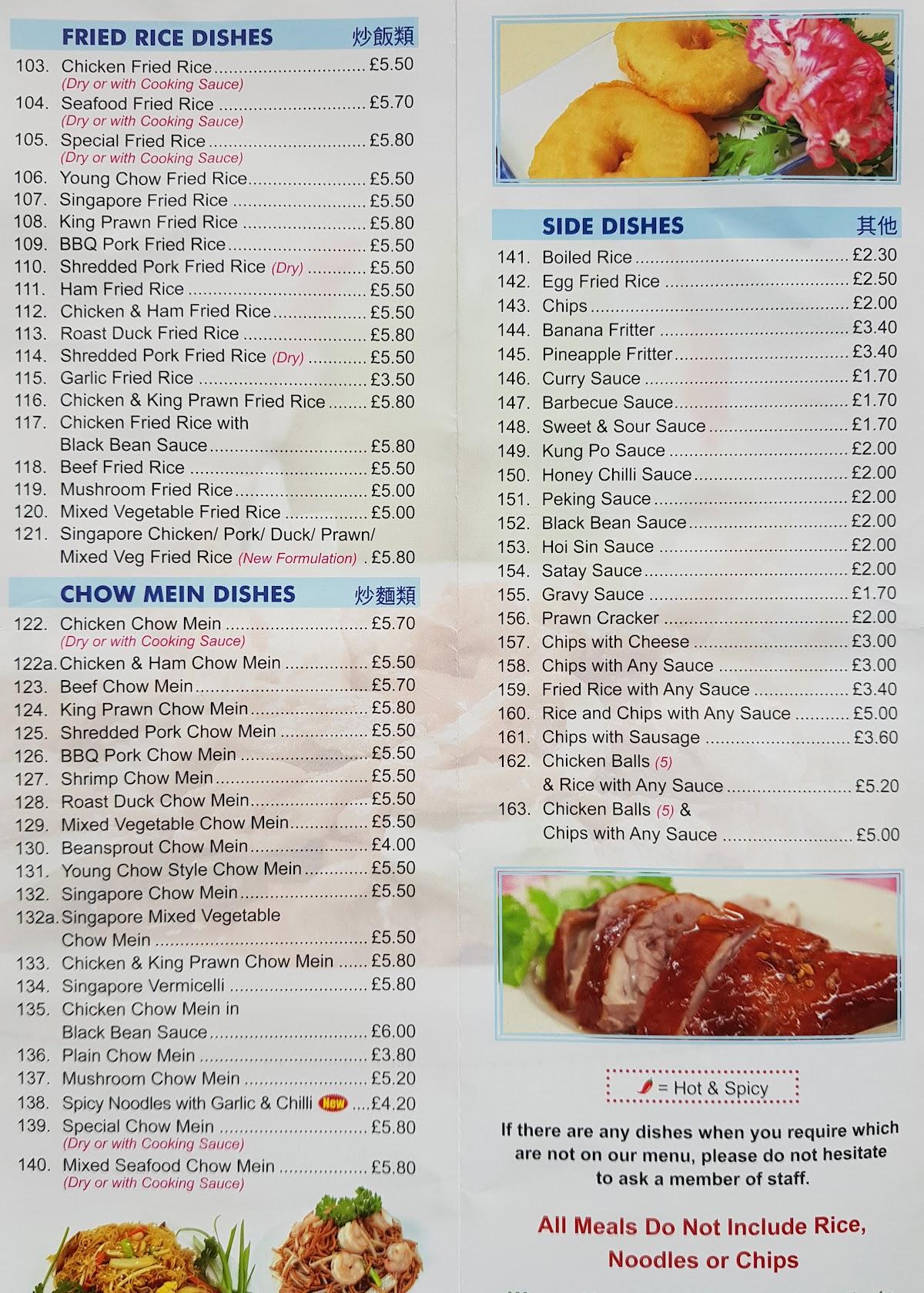Menu at Buckie Chinese takeaway fast food, Buckie