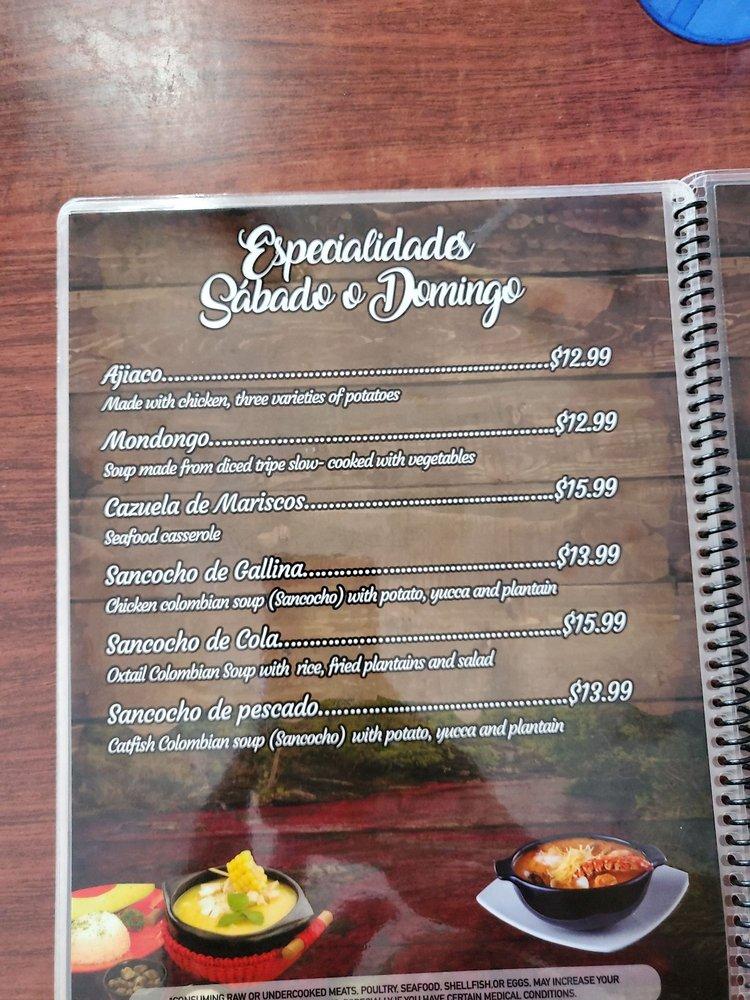 Menu at Pimenton Parrilla & Bar, Buford