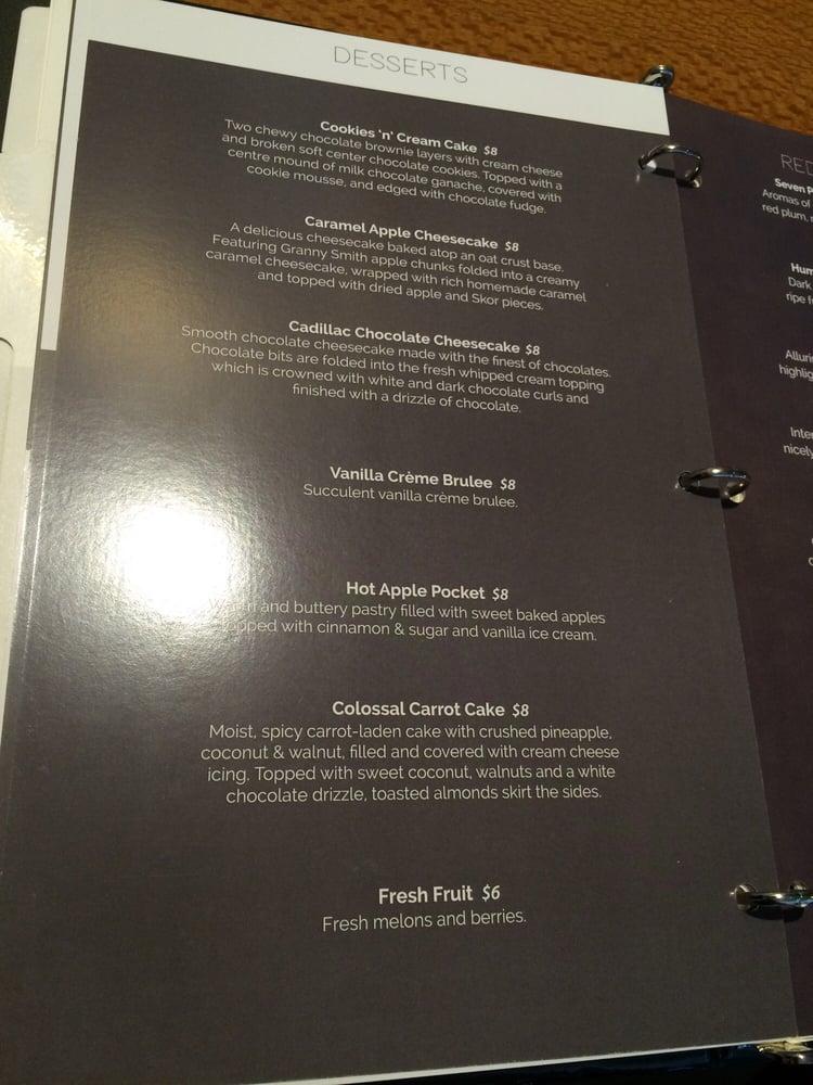 Menu at Steels Cafe and Grill, Calgary