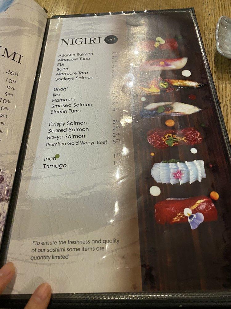 Menu at Big Catch Sushi Bar, Calgary