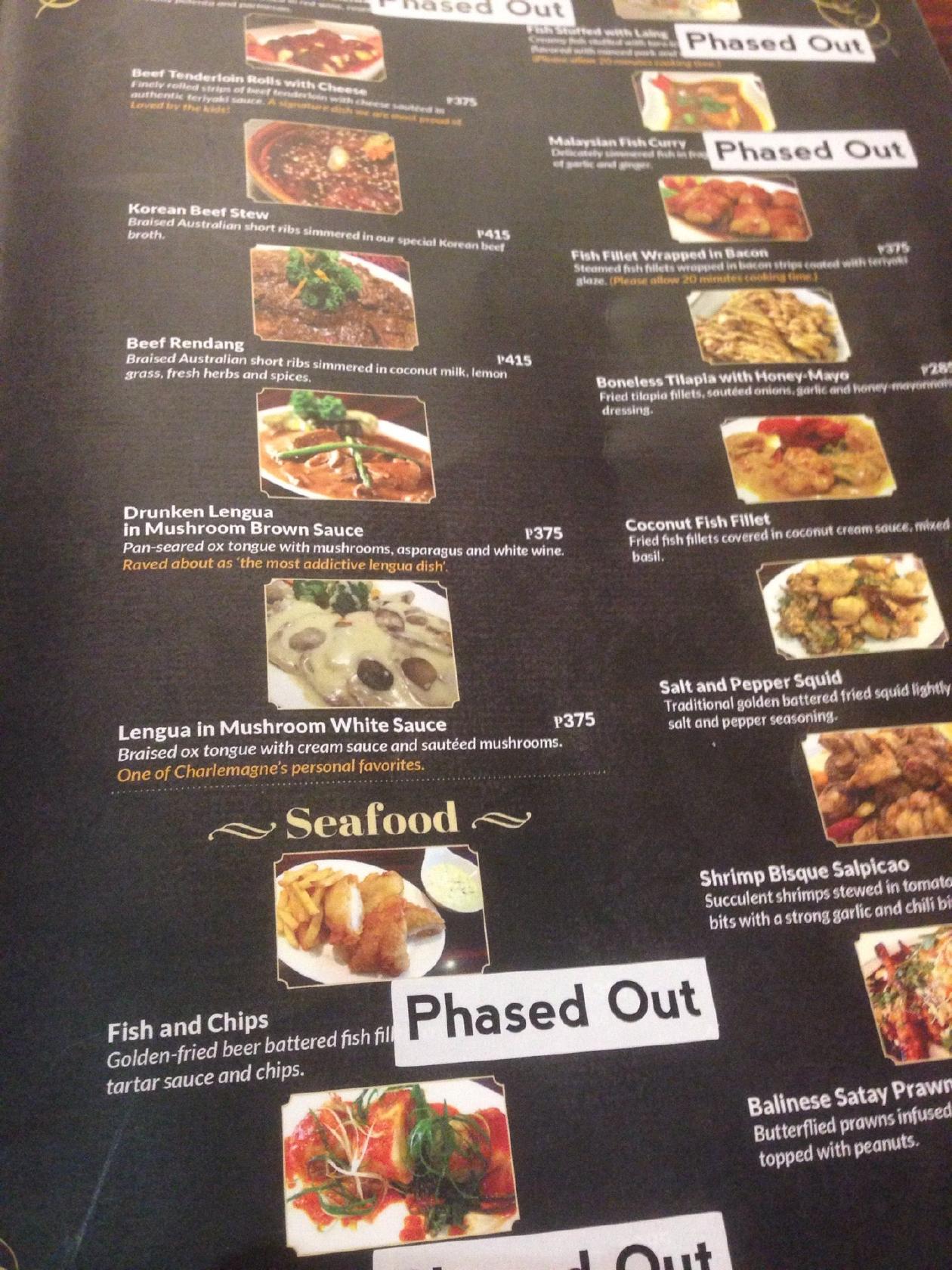 Menu at Bistro Charlemagne restaurant, Santa Rosa, Ayala Malls Solenad ...