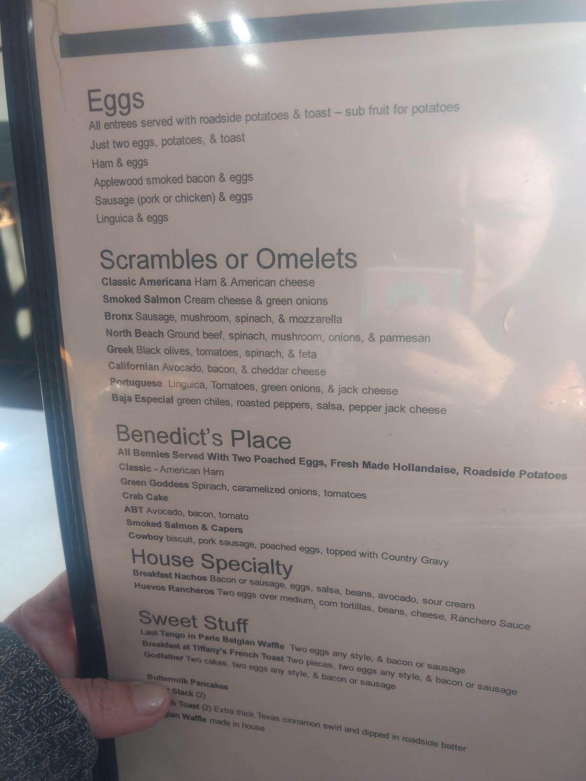 Menu at Heavenly Roadside Café cafe, Scotts Valley