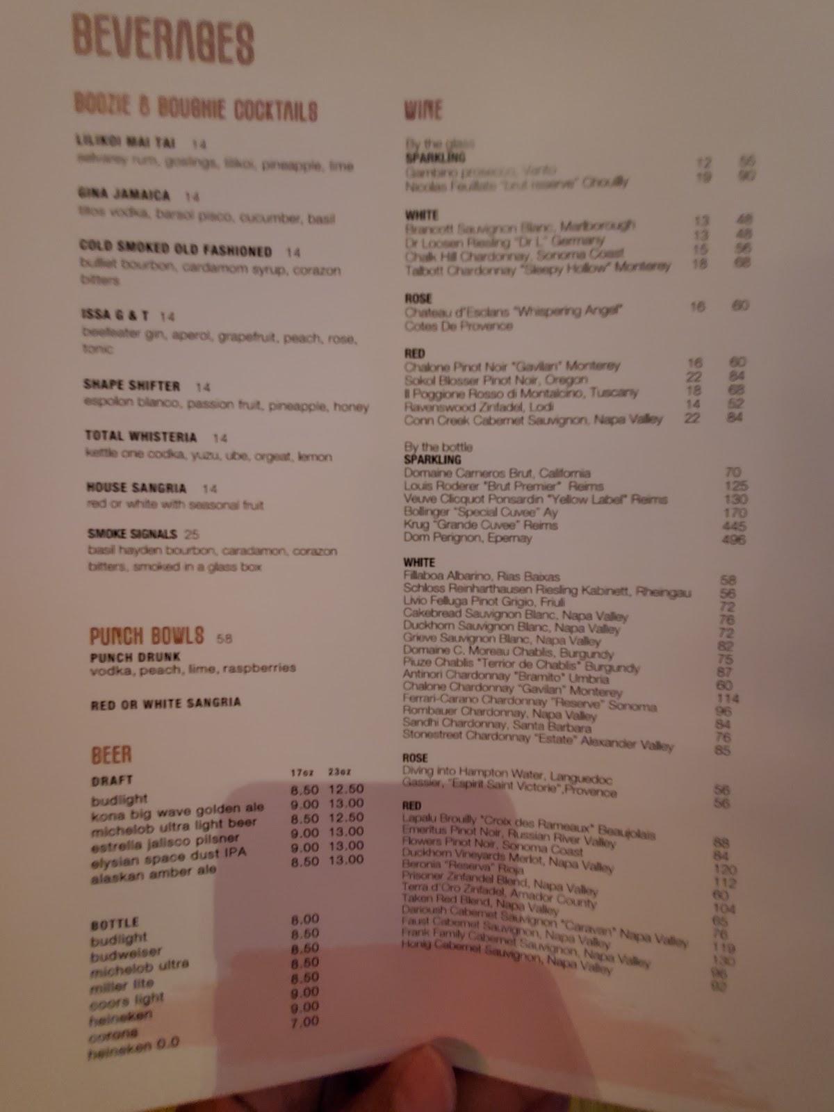 Menu at International Smoke BBQ, Las Vegas