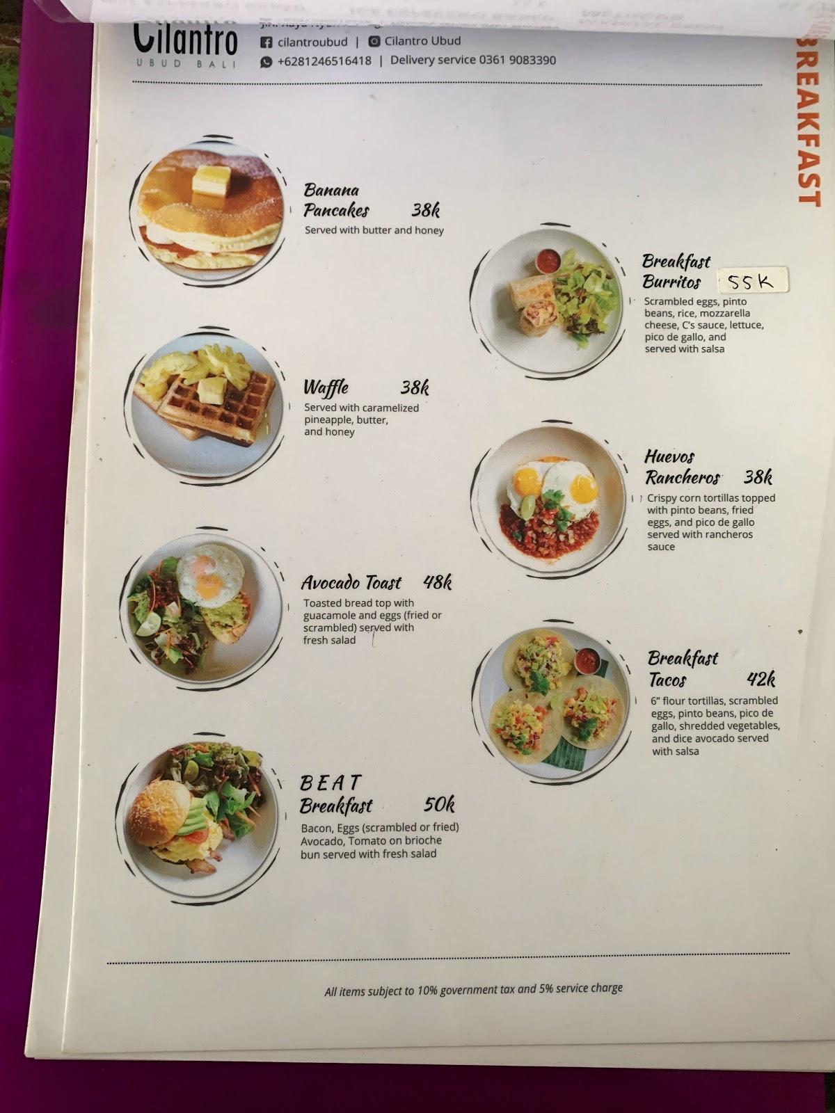 Carta del café Jaya Coffee Roasters, Ubud, Jl. Jukut Paku