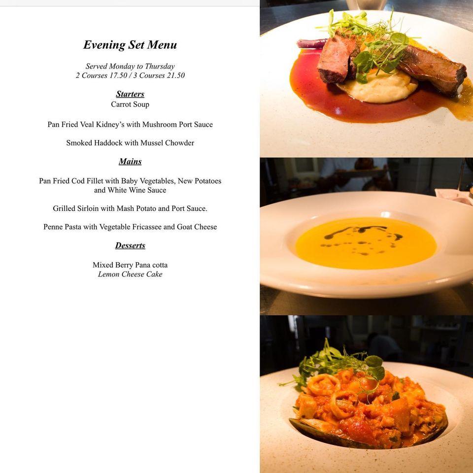 Menu at My Place restaurant, Beckenham