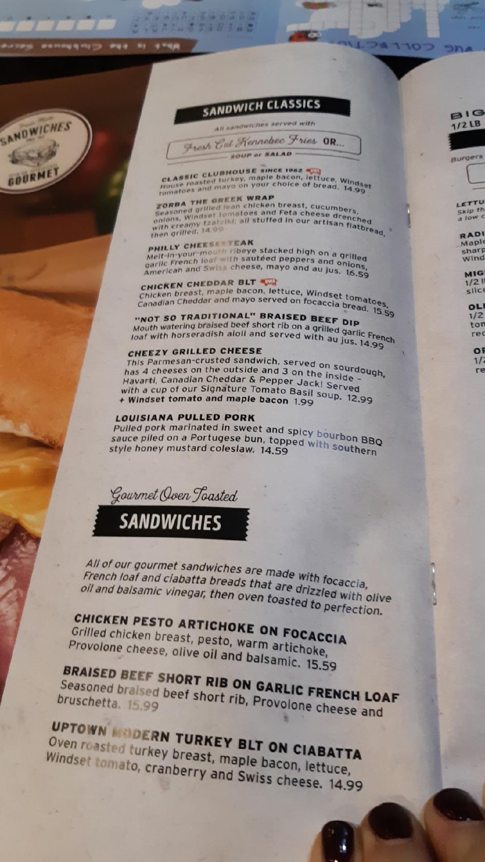 Menu at Ricky's All Day Grill - Brooks restaurant, Brooks