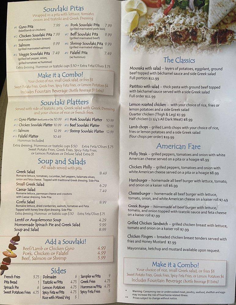 Menu at Souvlaki Fast Palm Beach Gardens restaurant, Palm Beach Gardens