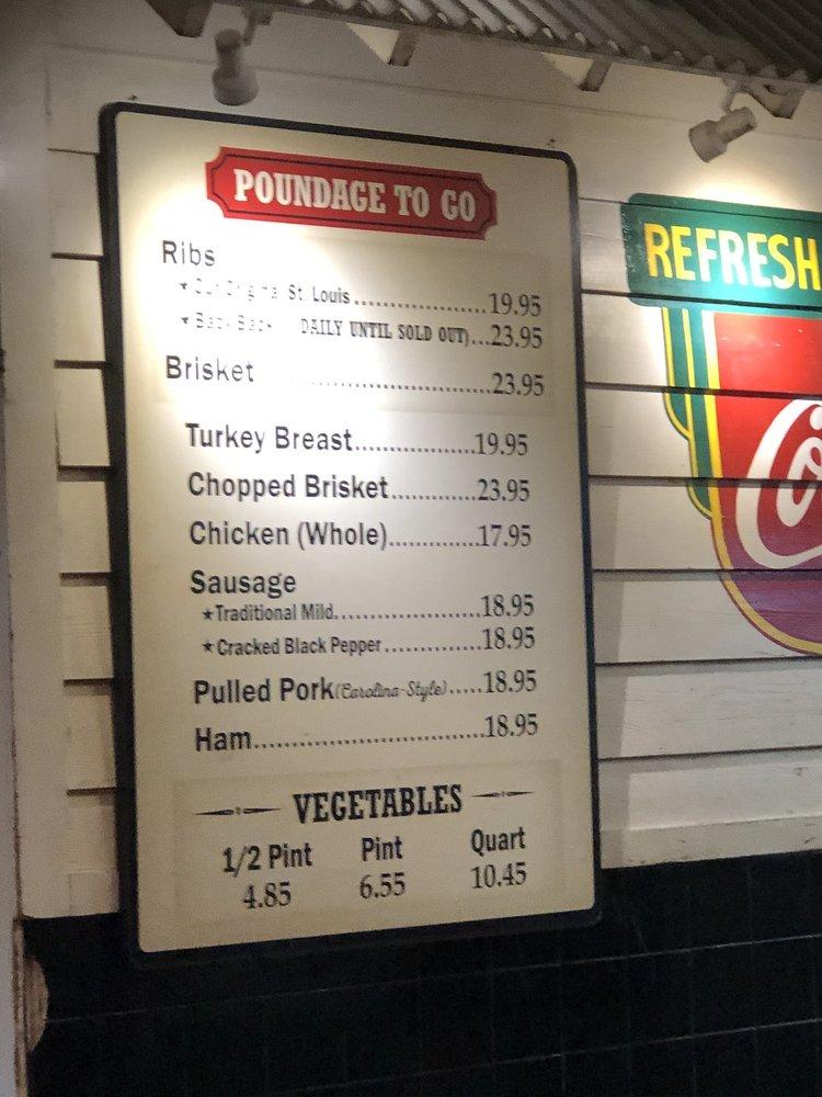 Menu at Spring Creek Barbeque, Cypress, Northwest Fwy