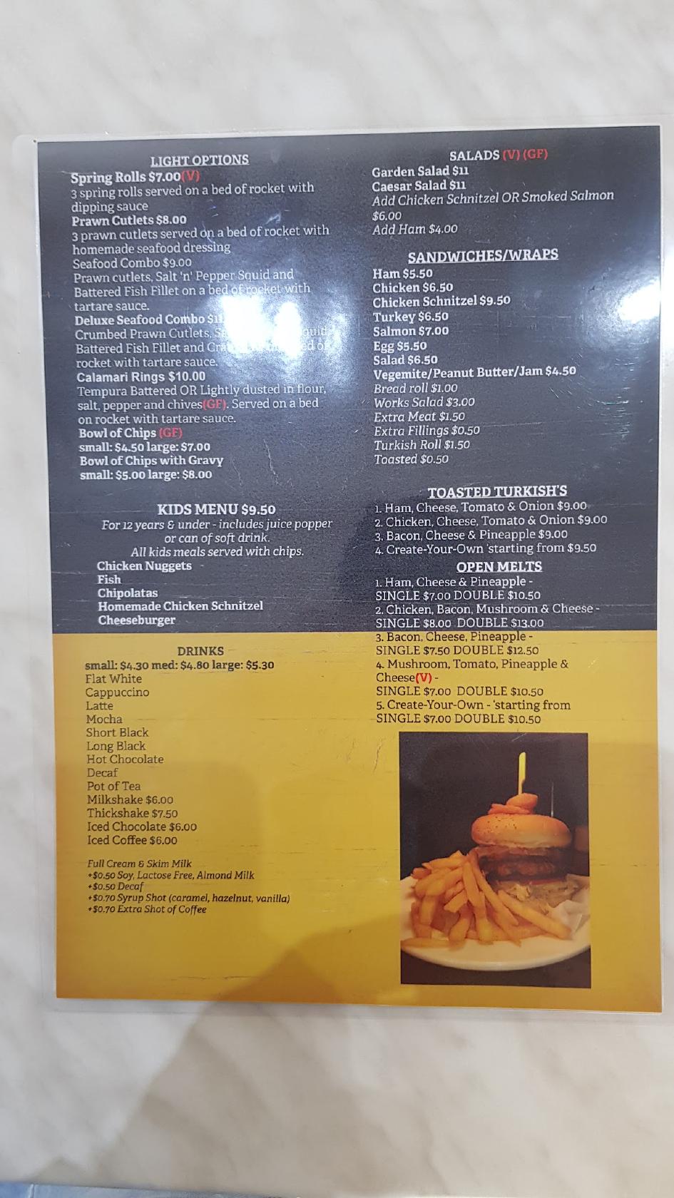 Menu at The Gate Cafe @ Willow Tree, Willow Tree, 11 New England Hwy
