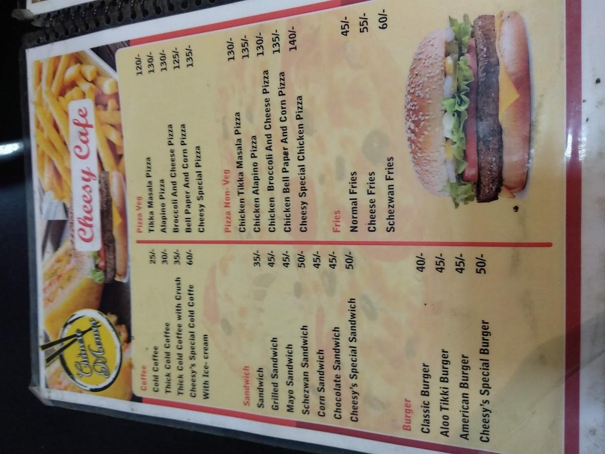 Menu at Cheesy cafe., Pune