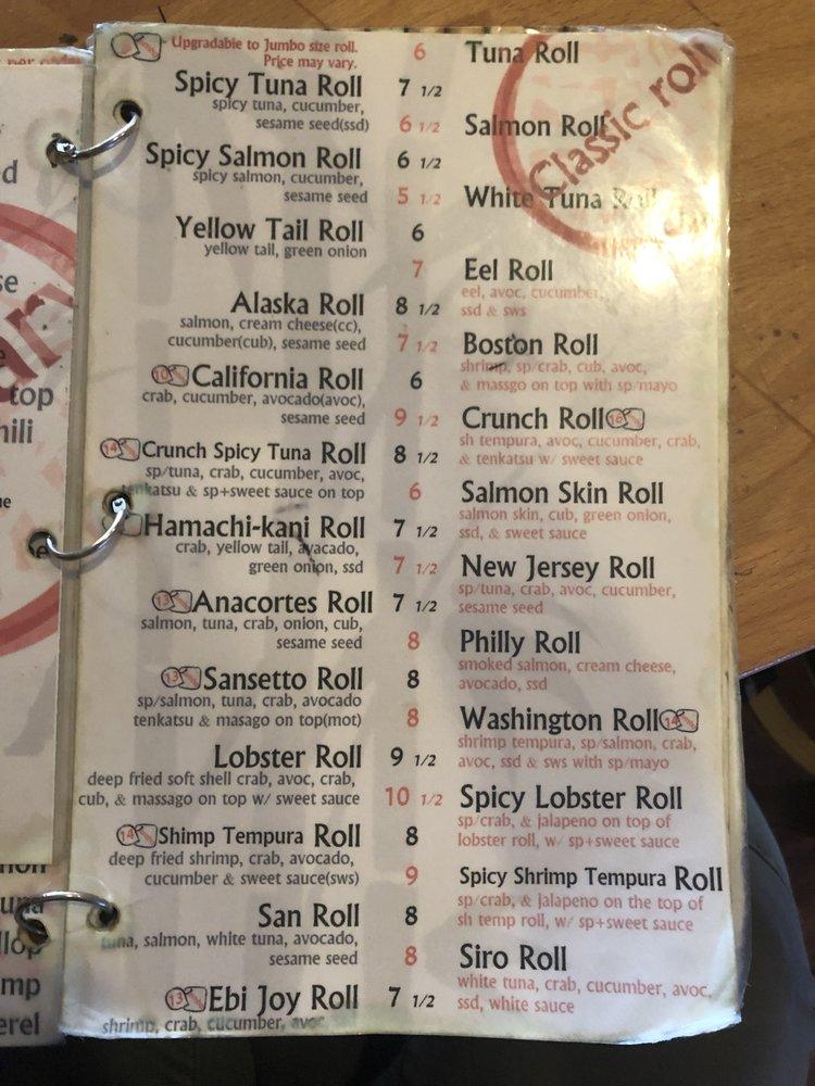 Menu at Teriyaki Time restaurant, Anacortes