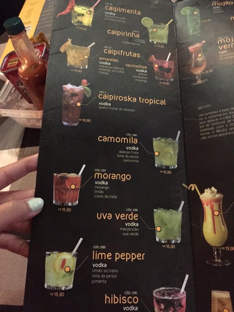Menu em Capitão Bar, Foz do Iguaçu