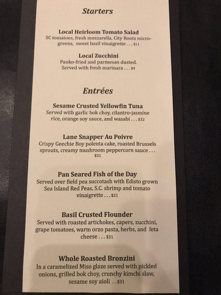 Menu at Cola's Restaurant, Columbia