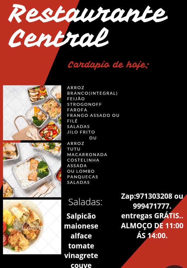 Menu at Restaurante Central, Viçosa