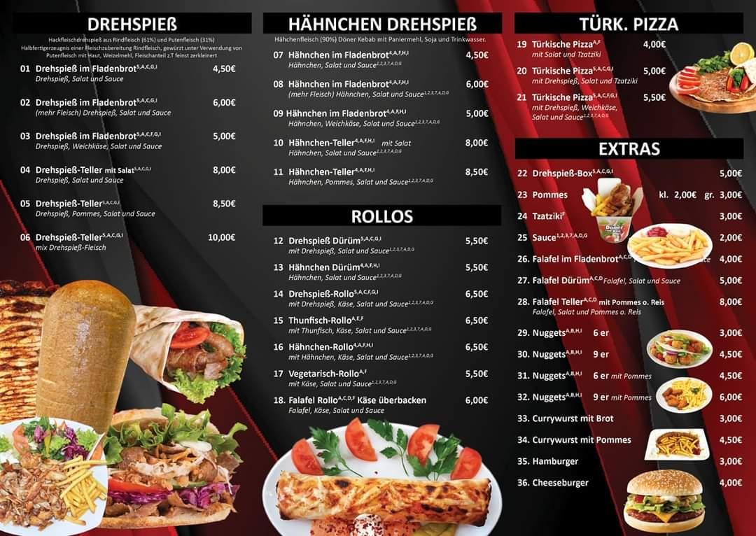 Speisekarte von Berlin Döner Brakel fast Food, Brakel