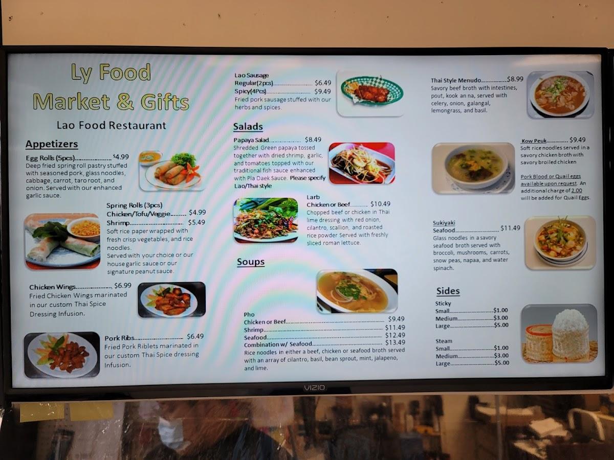 Menu at Ly Food Market & Gifts restaurant, Dallas