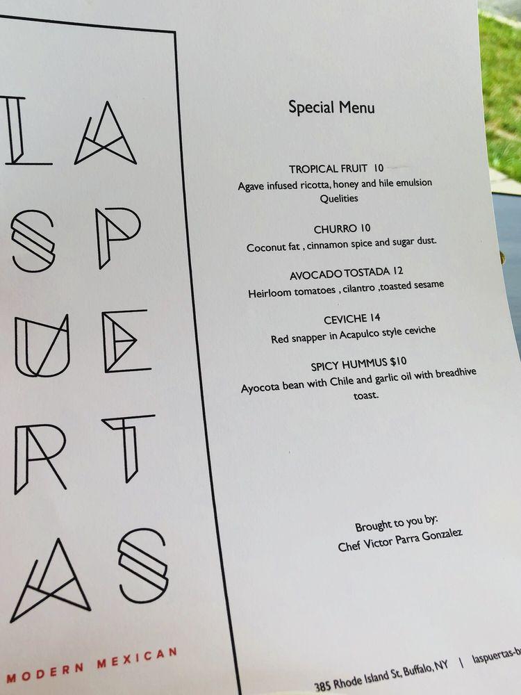 Menu at Remedy House cafe, Buffalo