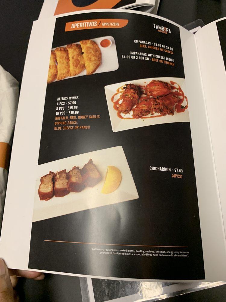 Carta del restaurante Tambora Latin Cuisine, Newport News