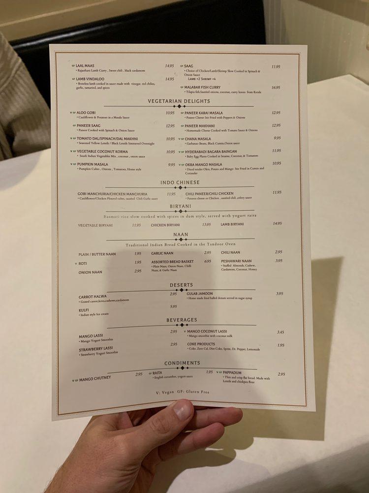 Menu at Tandoor Indian Grill - Provo restaurant, Provo
