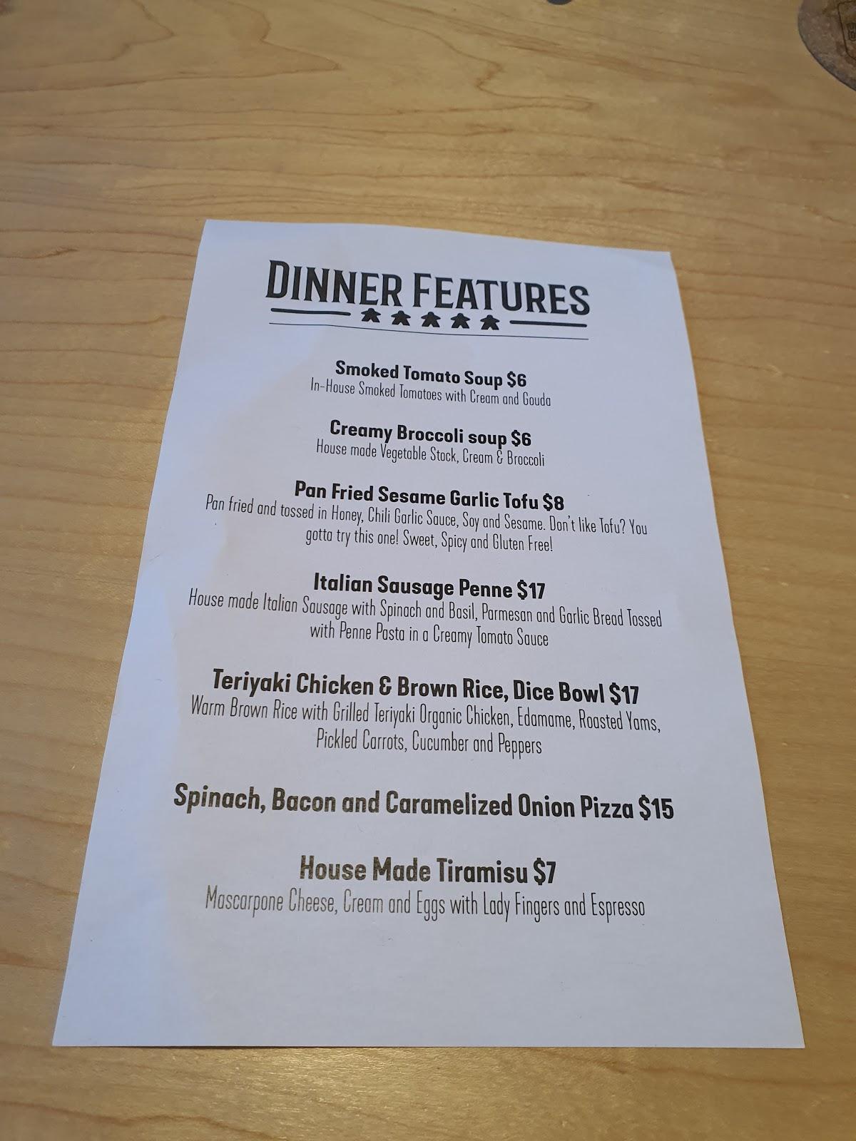 Menu at The Raving Gamer Bistro - The Board Game Restaurant, Langley ...