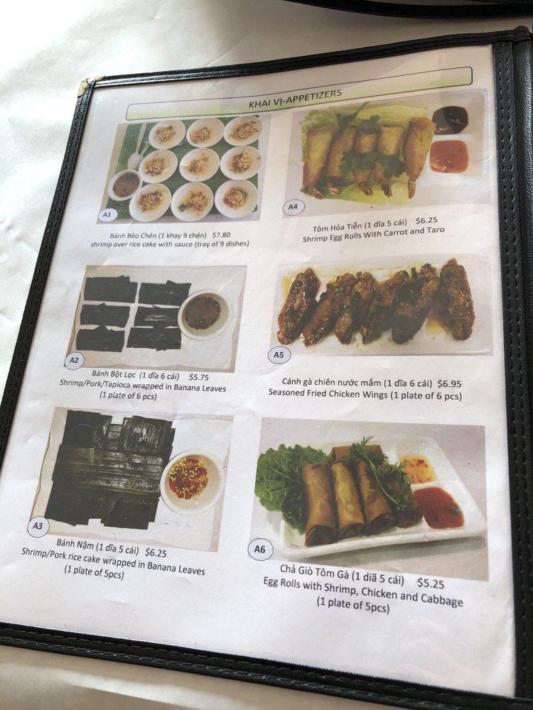 Menu at Vịt Đông Quê restaurant, San Jose